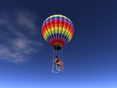 Second Life Marketplace - Amazing Flying Lawn Chair Balloon