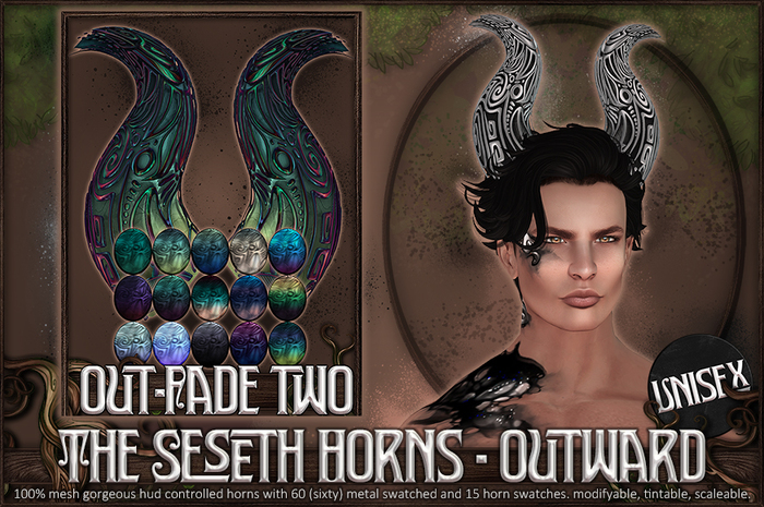 Second Life Marketplace - :[P]:- Seseth Horns [Out]:// Fades Two