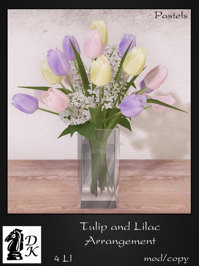 Second Life Marketplace - DKD - Tulip/Lilac Arrangement Pastels