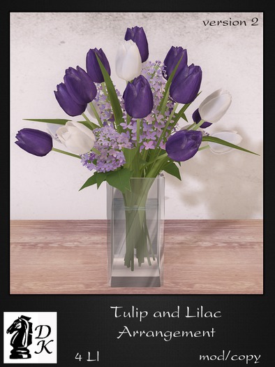 Second Life Marketplace - DKD - Tulip/Lilac Arrangement Purples, v2