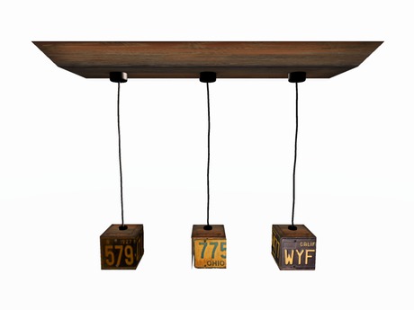 Second Life Marketplace - MSD - License Plate Hanging Lights - Set of ...