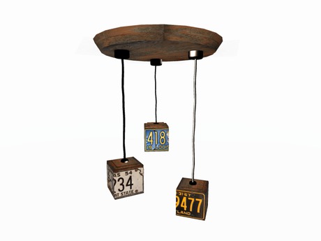 Second Life Marketplace - MSD - License Plate Hanging Lights - Set of ...