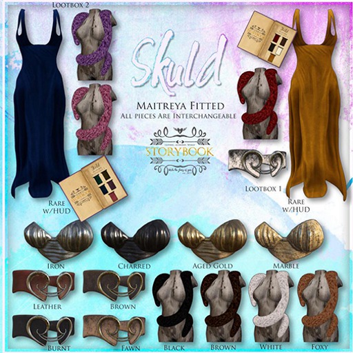 Second Life Marketplace - Storybook - Skuld - Chest - Aged Gold