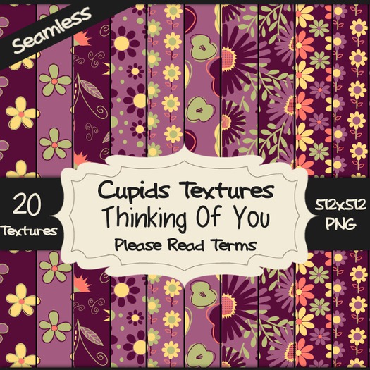 Second Life Marketplace - *Cupids Textures * 20 THINKING OF YOU FABRIC