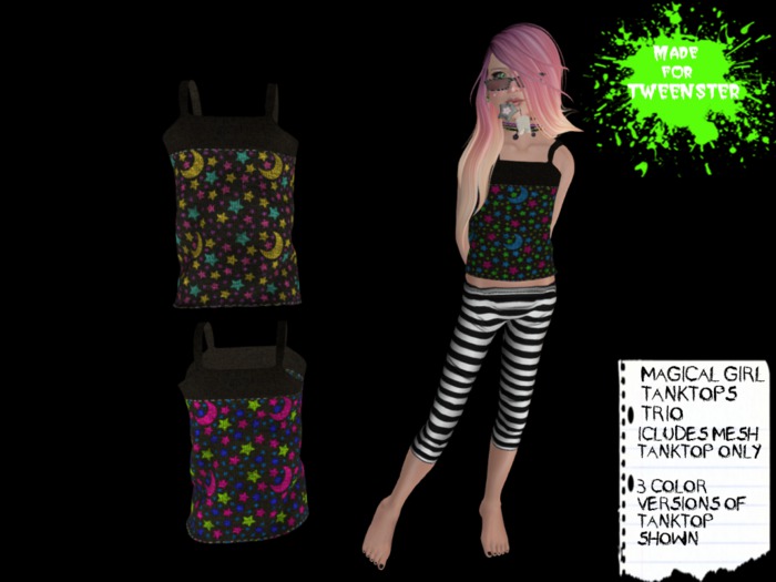 Second Life Marketplace - Magical Girl Tanktops-Tweenster