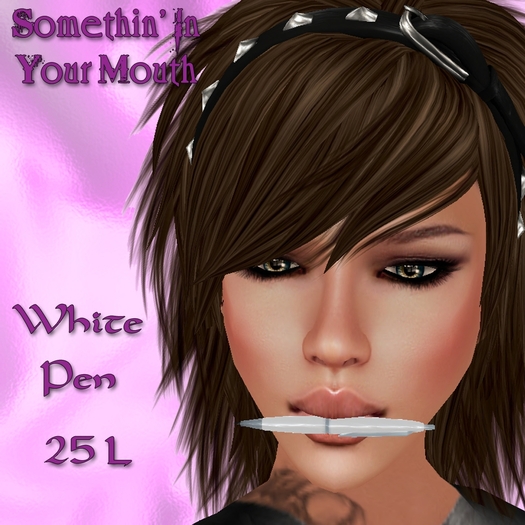 Second Life Marketplace - Somethin' In Your Mouth-White Pen