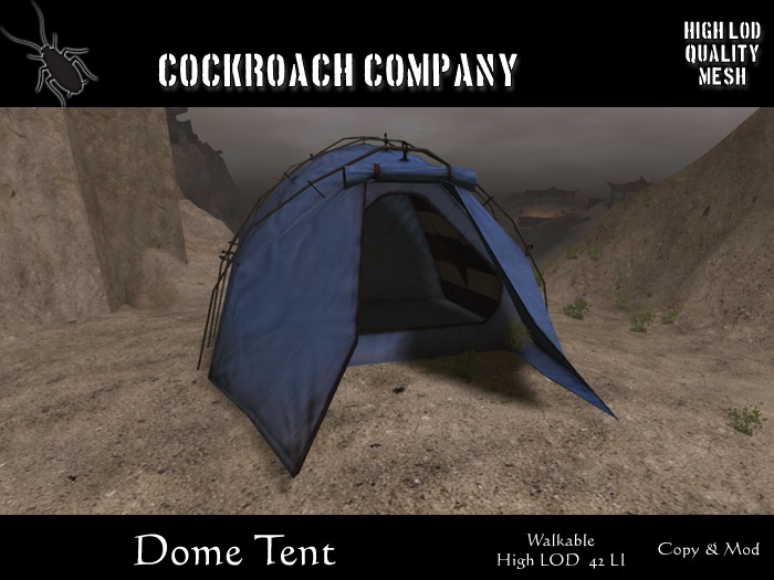 Second Life Marketplace - [COCKROACH] Dome Tent (Mesh)