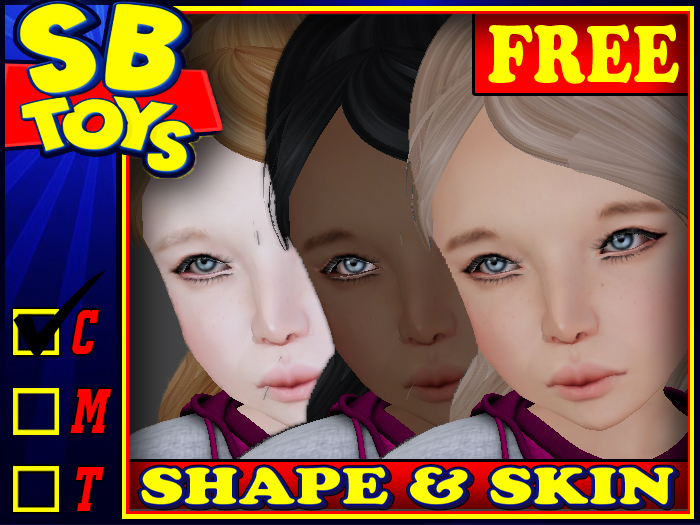 Second Life Marketplace - [SB TOYS] Child Starter Pack [SHAPE & SKIN ...