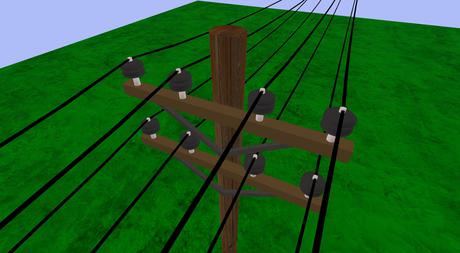 Second Life Marketplace - Mesh Power Lines and Accessories - 1 Prim Each