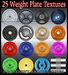 Second Life Marketplace - 25 WEIGHT PLATE TEXTURES (ALPHA) + 2 WEIGHT ...