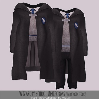 Second Life Marketplace - LeMomo: Wizardry School Uniforms - Ravenclaw ...