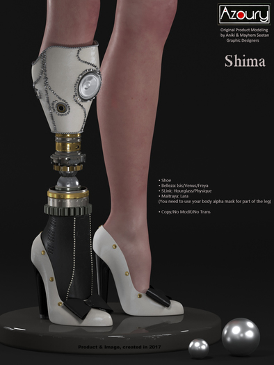 Second Life Marketplace - AZOURY - Shima Shoe [White]