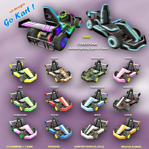 Second Life Marketplace - ~isil~ Go Kart (Powder Blue) boxed COMMON