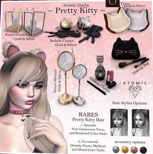 Second Life Marketplace - .Atomic. Gacha // Pretty Kitty // Candle - Silver