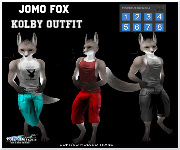 Second Life Marketplace - KOLBY OUTFIT FOX