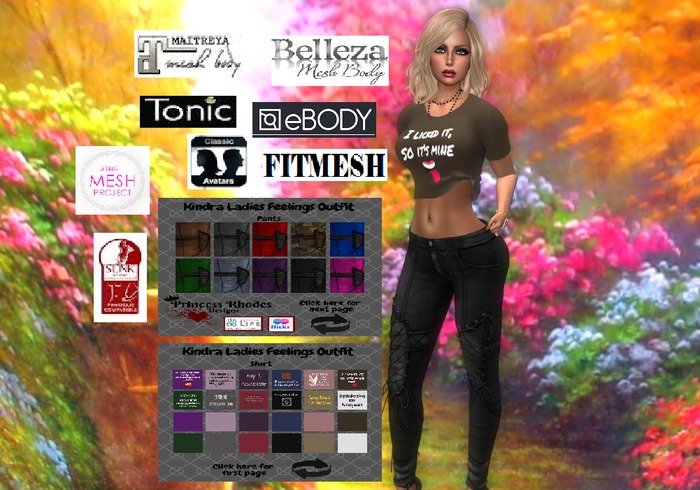 Second Life Marketplace - Kindra Ladies Feelings Outfit "BOXED"