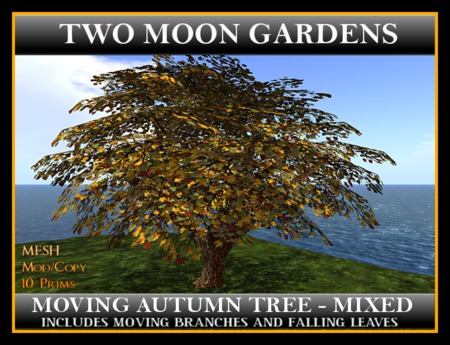 Second Life Marketplace - MOVING AUTUMN TREE - FAT PACK* 6 LARGE AUTUMN ...