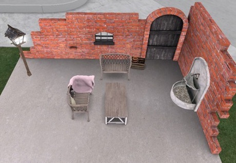 Second Life Marketplace - [DD] Garden Hideaway brick walls MT RARE