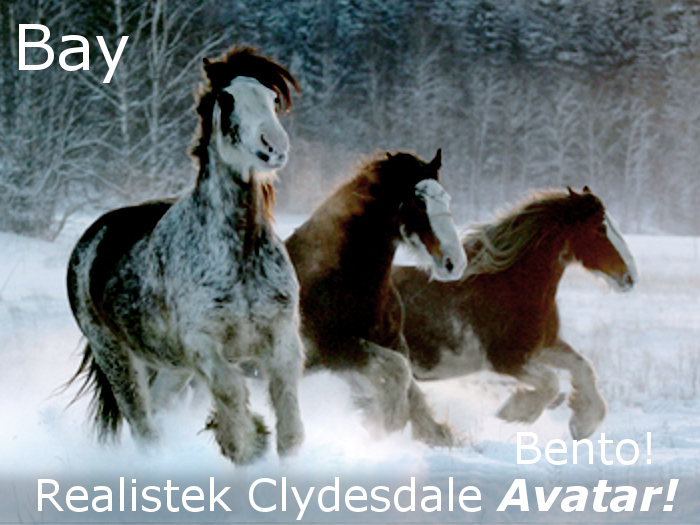 Second Life Marketplace - Realistek Clydesdale Horse Avatar (Bay / boxed)