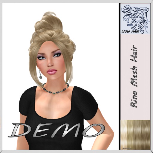 Second Life Marketplace - (WOW Hair) Rina Mesh Hair DEMO