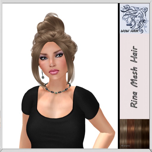 Second Life Marketplace - (WOW Hair) Rina Mesh Hair Browns