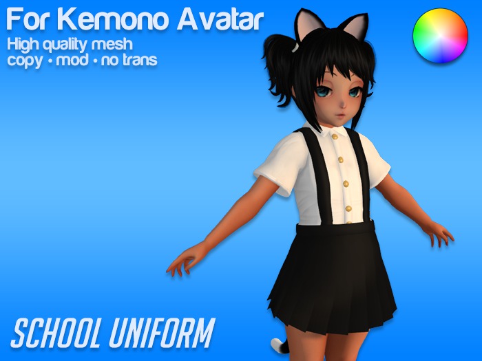 Second Life Marketplace - [Project Cosplay] School Girl Dress for Kemono
