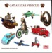 Second Life Marketplace - **JPK Cat Avatar Vehicles (Pick Up Blue) BOX