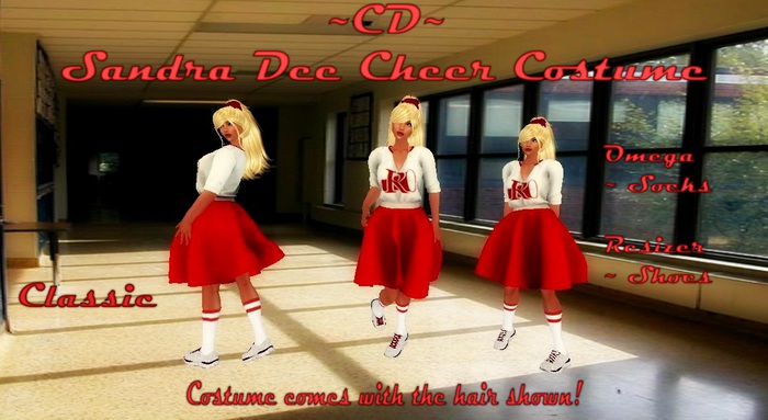 Second Life Marketplace - ~CD~ Sandra Dee Cheerleader Costume - Classic (B)