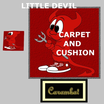 Second Life Marketplace - little devil carpet and cushion pack