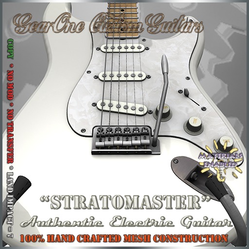 Second Life Marketplace - [G1]GearOne - StratoMaster Mesh Guitar Set ...