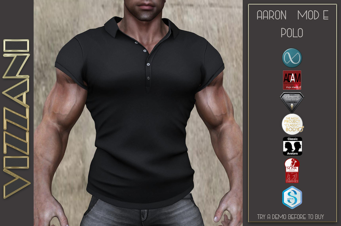 Second Life Marketplace - DEMO-FANTASTIC POLO MESH MOD. AARON POLO MOD ...