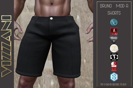 Second Life Marketplace - DEMO-FANTASTIC SHORT MESH MOD. BRUNO SHORT ...