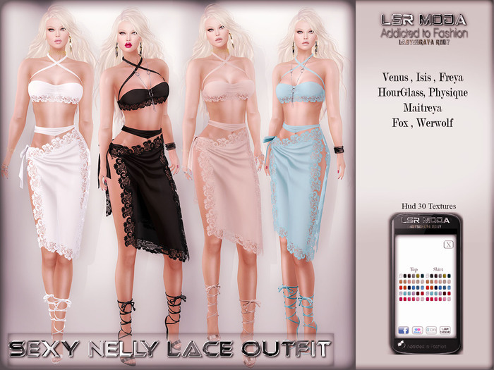 Second Life Marketplace [ Lsr ] Sexy Nelly Lace Outfit