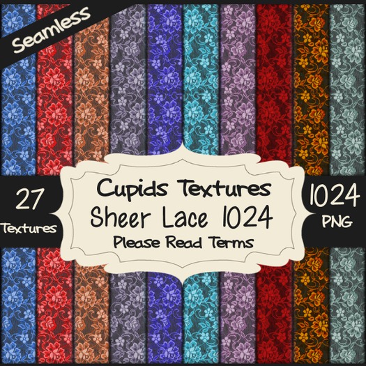 Second Life Marketplace - *Cupids Textures * Sheer Lace Texture Pack ...