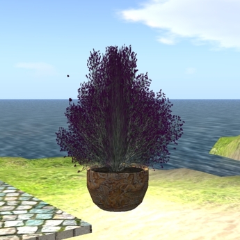 Second Life Marketplace - Potted Lavender bush with falling leaves