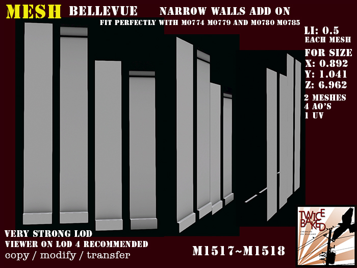 Second Life Marketplace - "TB" BV add on walls goes perfect with the ...