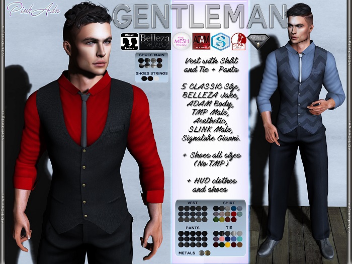 Second Life Marketplace - [AdN] Gentleman (BELLEZA Jake ADAM Body TMP ...