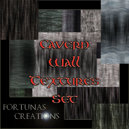 Second Life Marketplace - Fortunas Creations - Cavern Wall Textures by Fort