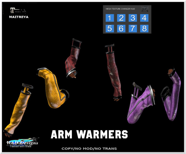 Second Life Marketplace - ARM WARMERS WITH STRAPS MAITREYA