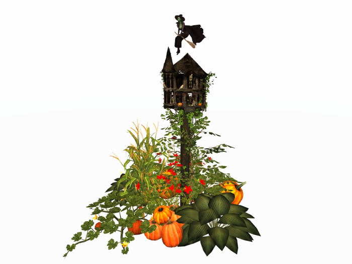 Second Life Marketplace - MSD - Halloween - Haunted Bird House & Garden ...