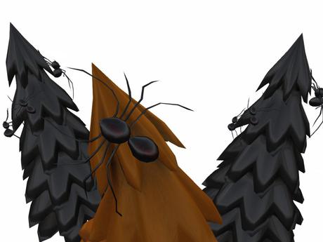 Second Life Marketplace - Black Spider Halloween Tree set