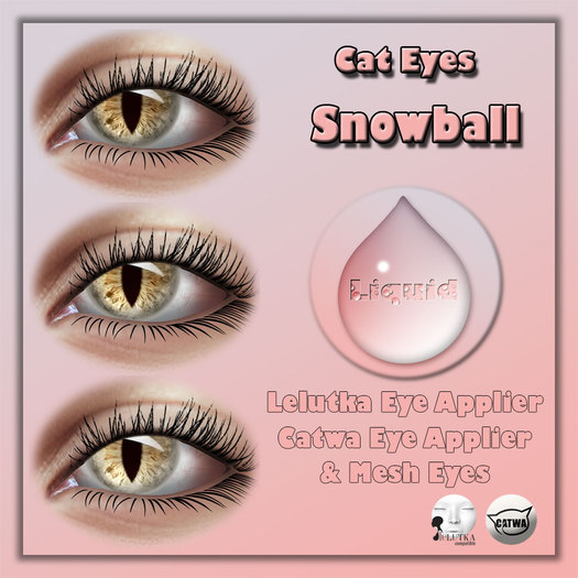 Second Life Marketplace - Liquid ~ Cat Eyes ~ Snowball