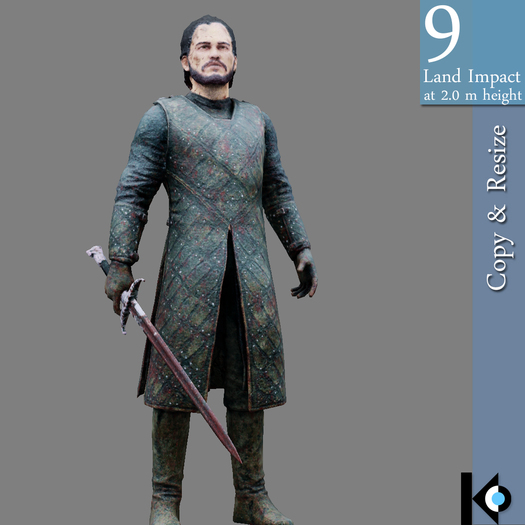 Second Life Marketplace - 3D / Jon Snow Statue / 9 land impact