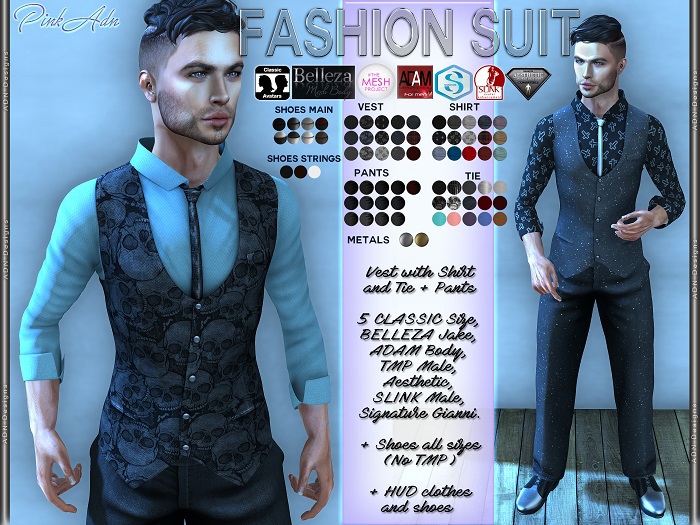 Second Life Marketplace - [AdN] DEMO Fashion Suit (BELLEZA Jake ADAM ...