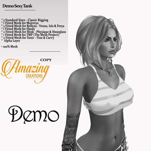 Second Life Marketplace - AmAzINg CrEaTiOnS Demo Tank (Mika)