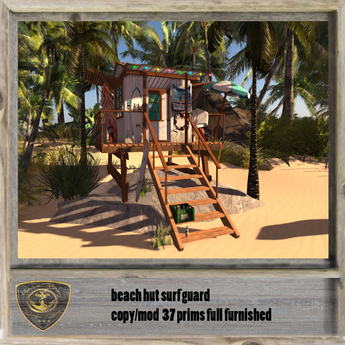 Second Life Marketplace - beach hut surf guard