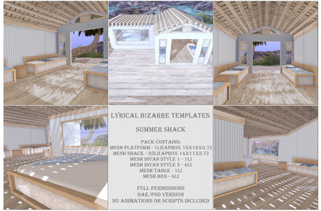 Second Life Marketplace - !Lyrical B!zarre Templates! - Summer Shack ...