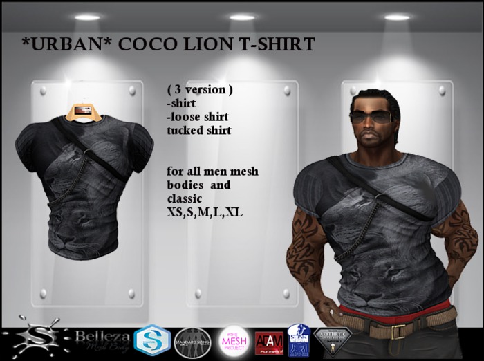 Second Life Marketplace - S-Urban Coco lion shirt