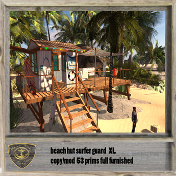 Second Life Marketplace - beach hut surf guard XL