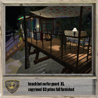 Second Life Marketplace - beach hut surf guard XL